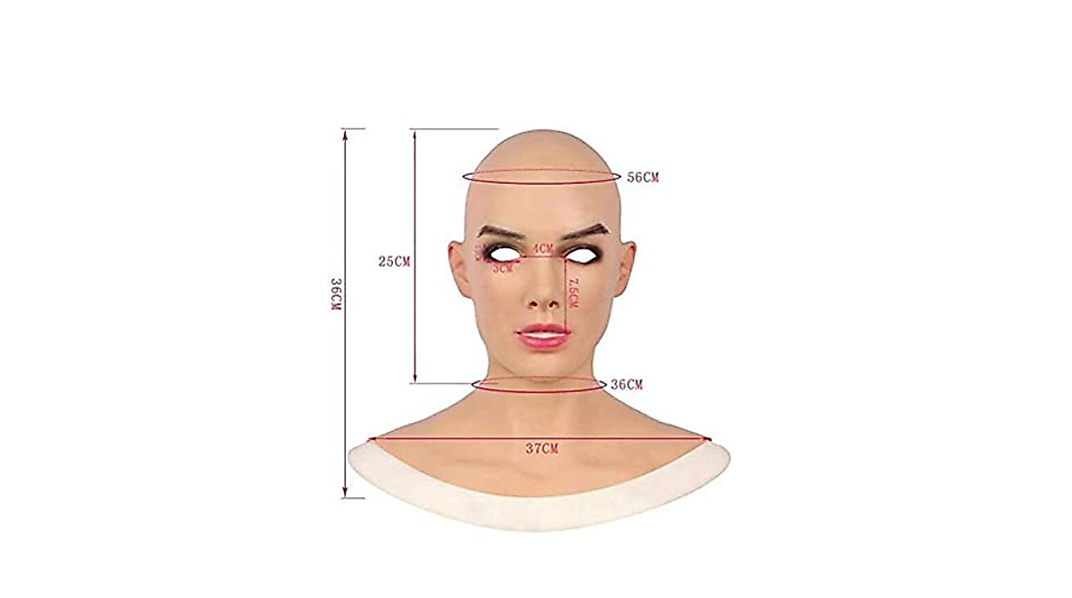 Realistic Female Latex Cosplay Mask for Parties