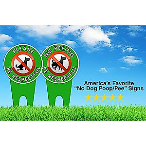 Signs Authority No Pooping Dog Signs for Yard | 6"x12" dibond Aluminum No Dog Poop Signs For Yard | Please Be Respectful - Dog Poop Signs For Yard | Pick Up Your Dog Poop Signs - Metal Outdoor Sign