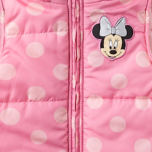 Disney Princess Minnie Mouse Frozen Elsa Anna Girls Long Sleeve Shirt, Vest and Legging Pants Set for Toddler and Little Kids