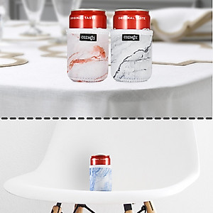Cosmos 4 Pcs Soft Neoprene 7.5 Fl Oz Mini Can Sleeves Insulators Can Cooler Sleek Can Drink Covers Neoprene Can Sleeve Holder Beverage Insulator Cover for Energy Drink & Beer Cans
