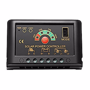 SUNGOLDPOWER 200 Watt 12V Monocrystalline Solar Panel Module Kit, High Efficiency Module PV Power Charging Battery, Portable LCD Solar Panel Controller for RV, Boats, Camper, Marine,Off-Grid System