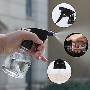 Merkaunis 20PCS 8 oz Spray Bottle Clear Plastic Spray Bottles with Adjustable Nozzle Empty Plastic Spray Bottles Bulk Water Spray Bottle Clear Empty Spray Bottles for Kitchen,Beauty, Hair and Cleaning