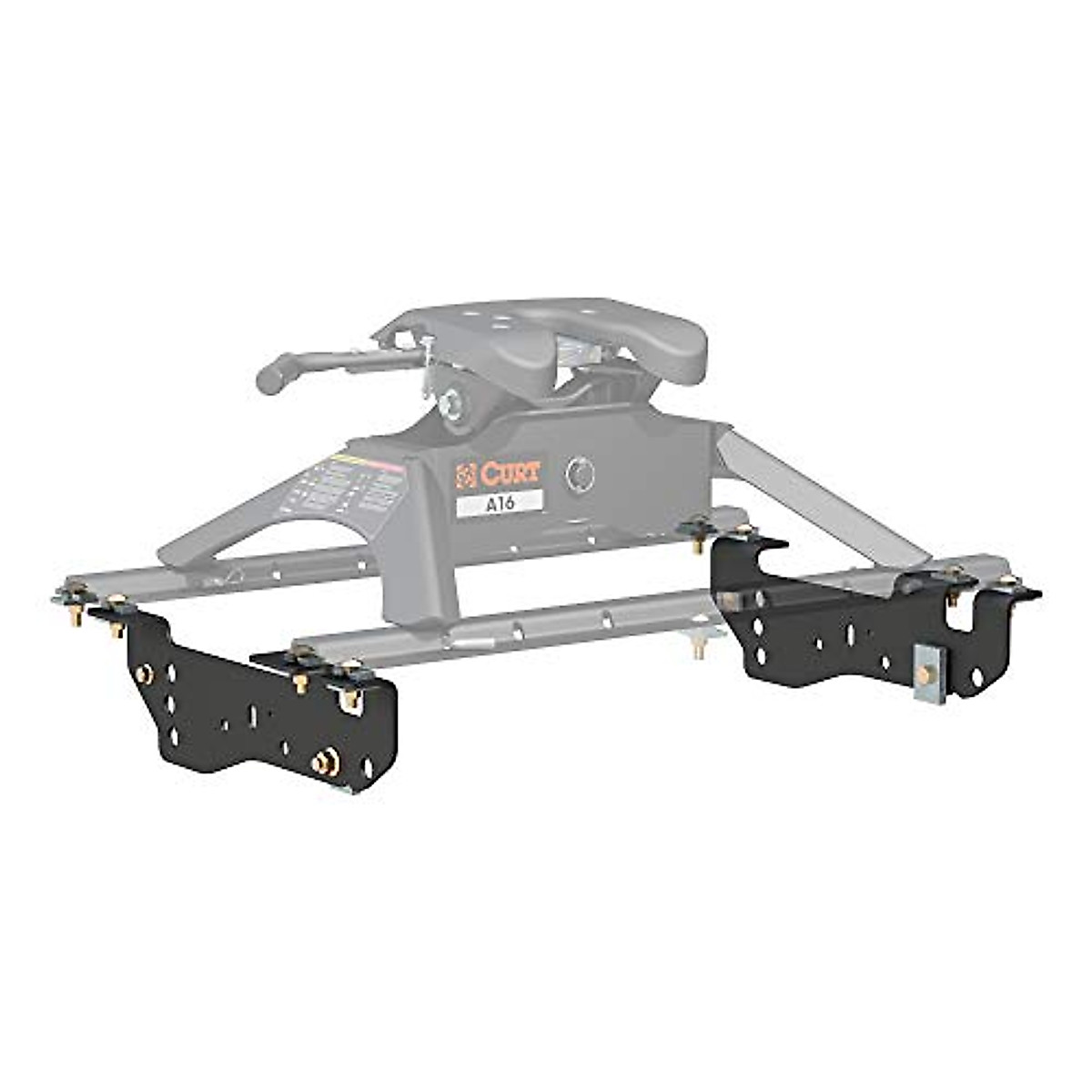 CURT 16448 5th Wheel Installation Brackets, Select Ford F-250, F-350, F-450 Super Duty, CARBIDE BLACK POWDER COAT