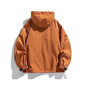 Men and Women Coats Waterproof Breathable Winter Hiking Rain Jacket for Running Cycling Golf Gear (Color : Brown, Size : Medium)