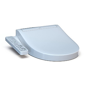 TOTO SW3073#01 WASHLET C2 Round Electronic Bidet Toilet Seat, Cotton White & SW3074#01 WASHLET C2 Electronic Bidet Toilet Seat with PREMIST and EWATER+ Wand Cleaning, Elongated, Cotton White