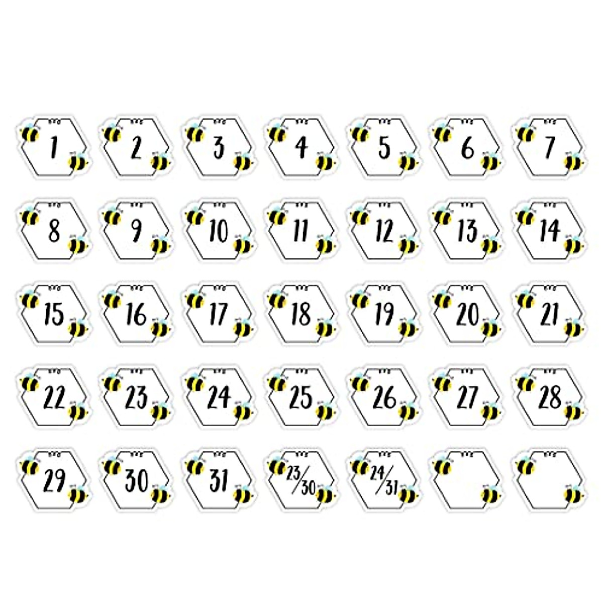 CTP Bees Calendar Days Learning Décor Accents for Classroom (Creative Teaching Press 10585)