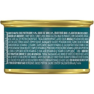 PURINA Fancy Feast Grilled Wet Cat Food, Grilled Turkey Feast in Gravy, Wet Cat Food with No Artificial Preservatives or Colors, 3 Ounce Can (Pack of 12)