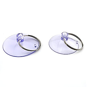 JianLing 20pcs Plastic Suction Cup with Ring Transparent Key Ring Suction Cups Sucker for Window Kitchen Wall Hook Hanger (10pcs 35mm + 10pcs 40mm)