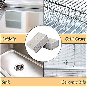 8 Pack Grill Griddle Cleaning Brick Block Pumice Stones for Removing BBQ Grills, Racks, Flat Top Cookers, Pool