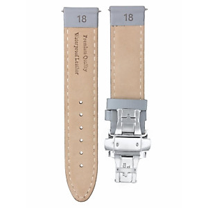 Ewatchparts 18-19-20-22-24MM LEATHER BAND STRAP SMOOTH COMPATIBLE WITH IWC PILOT PORTUGUESE