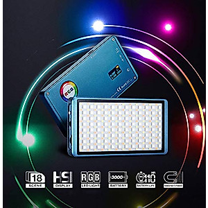 Fenxbzy Falcon Eyes F7 12W RGB Led Video Light,Portable Photography Light with Honeycomb Grid and Softbox,CRI 97,2500K-9000K,Magnet Adsorption Function,Multiple Scenario Mode for Live Streaming Video