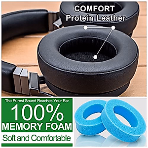 Virtuoso XT Earpads - Compatible with Virtuoso RGB Wireless SE Gaming Headset, with Microphone Foam I Thicker Memory Foam Replacement Ear Cushion (Black)