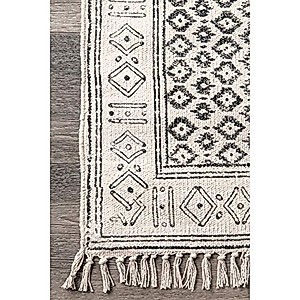 nuLOOM Striped Flatweave Native Area Rug, 5' x 8', Grey