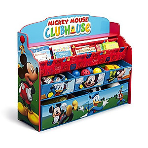 Delta Children Deluxe Book & Toy Organizer, Disney Mickey Mouse