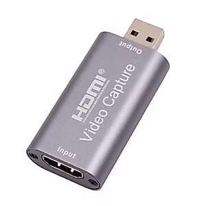 Winkoox Video Capture Cards, 4k Cam Link Card HDMI to USB 3.0, Record to DSLR Camcorder Action Cam Capture Devices for Gaming, Live Broadcasting, Streaming, Video Conference, Silver