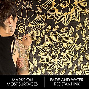 SHARPIE Metallic Permanent Markers, Fine Point, Assorted Metallic, 6 Count