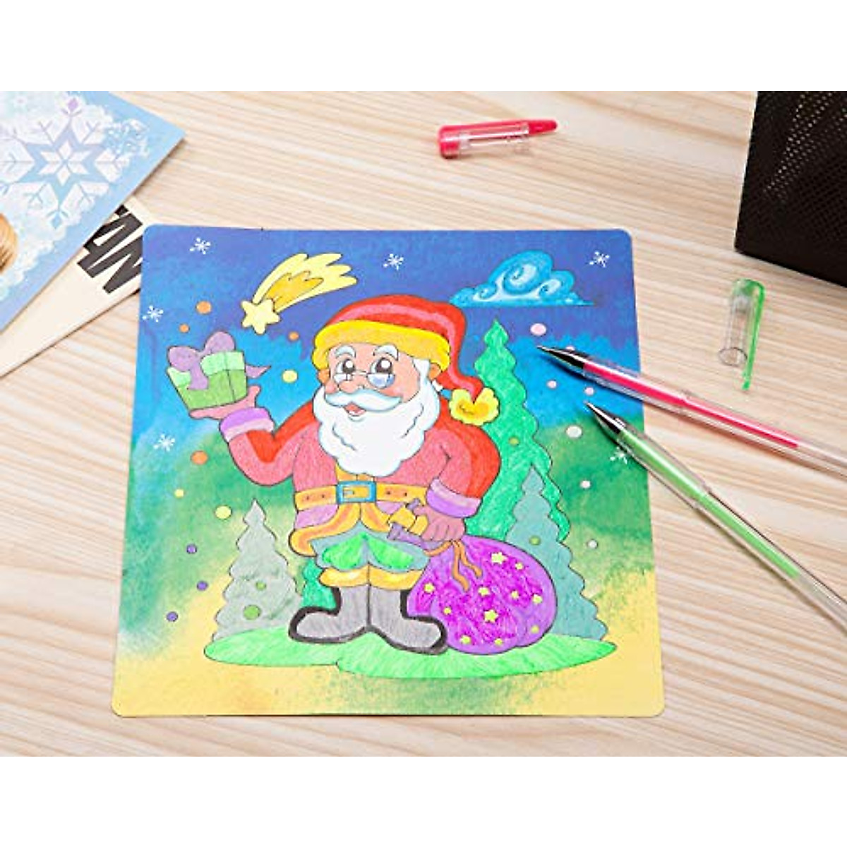 Gel Pens, Reaeon 200 Pack Pen with Case for Adult Coloring Books, 100 Color Markers Plus 100 Refills for Drawing Painting Writing.