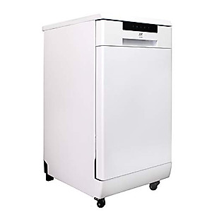 SPT SD-9263WA 18″ Wide Portable Dishwasher with ENERGY STAR, 6 Wash Programs, 8 Place Settings and Stainless Steel Tub – White