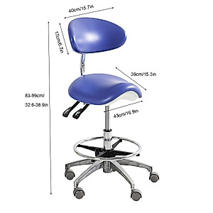 Standard Dental Mobile Chair Doctor's Stool PU Leather Dentist Chair Swivel Work Chair