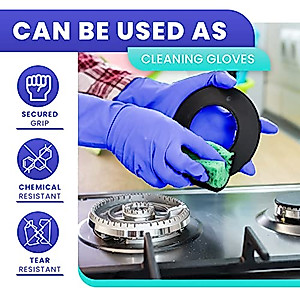 OWELL Medical Exam Nitrile Gloves | X-LARGE | 4mil Disposable Gloves, Powder-Free, Latex-Free Food Safe Certified Gloves (100ct)