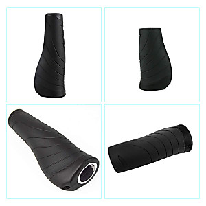 Allnice Bike Handlebar Grips Comfort Bike Grips Fit for 22.2mm Bicycle Handlebar (Black) (AB)