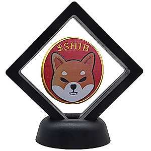 1oz Gold Shibcoin Commemorative Coin Gold Plated Shiba Inu Shib Coin 2021 Limited Edition Collectible Coin with Protective Case and Black Display Case (coin1 redgold+Black case)