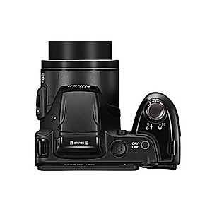 Nikon COOLPIX L810 16.1 MP Digital Camera with 26x Zoom NIKKOR ED Glass Lens and 3-inch LCD (Black) (Old Model) (Renewed)