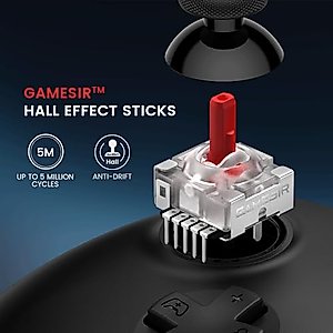 GameSir G7 HE Wired Xbox Controller, Officially Licensed Controller for Xbox Series X|S, Xbox One, Windows 10|11, PC, Video Game Controller with Hall Effect Sticks (Black)