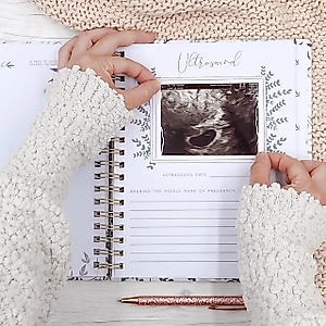 Pregnancy Journal Memory Book for Expecting Moms - Calendar for Pregnancy Planner - Weekly Monthly Organizer to Track Milestones - Hardcover with Keepsake Pocket - Gift for First Time Moms