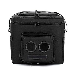 SUPER REAL The #1 Cooler with Speakers on Amazon. 20-Watt Bluetooth Speakers for Parties/Festivals/Boat/Beach. Rechargeable, Works with iPhone & Android (Black, 2023 Edition)