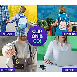 Hand Sanitizer Keychain Holder Reusable Empty Travel Size Leak-Proof Bottle with 2 No-Touch Door Opener with Stylus 30 ML Flip Cap Refillable Containers with Keychain for Soap and Lotion