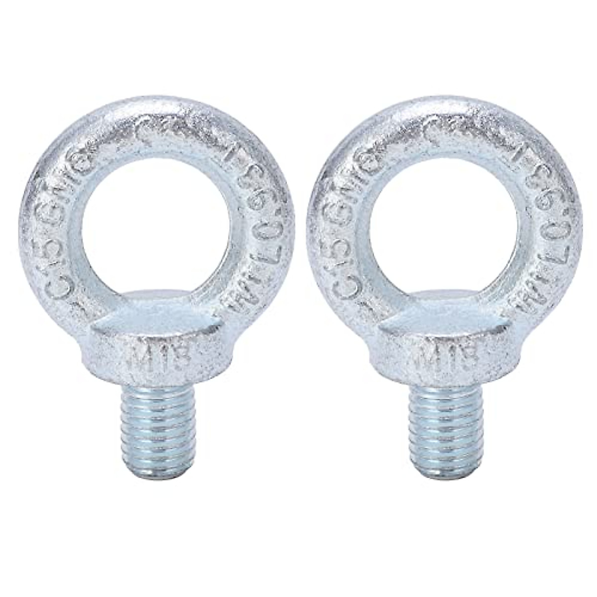 Resistant Non-Slip Eye 2pcs Galvanized Q235 Steel Eyelet Uniform Strength for Marine Machinery Devices