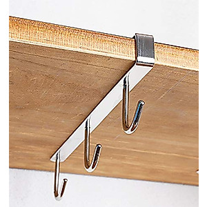 Coffee Mug Holder - 304 Stainless Steel ，Cup Rack Under Shelf, Fit for The Cabinet 0.8" or Less(Primary Color, 2 Pieces)