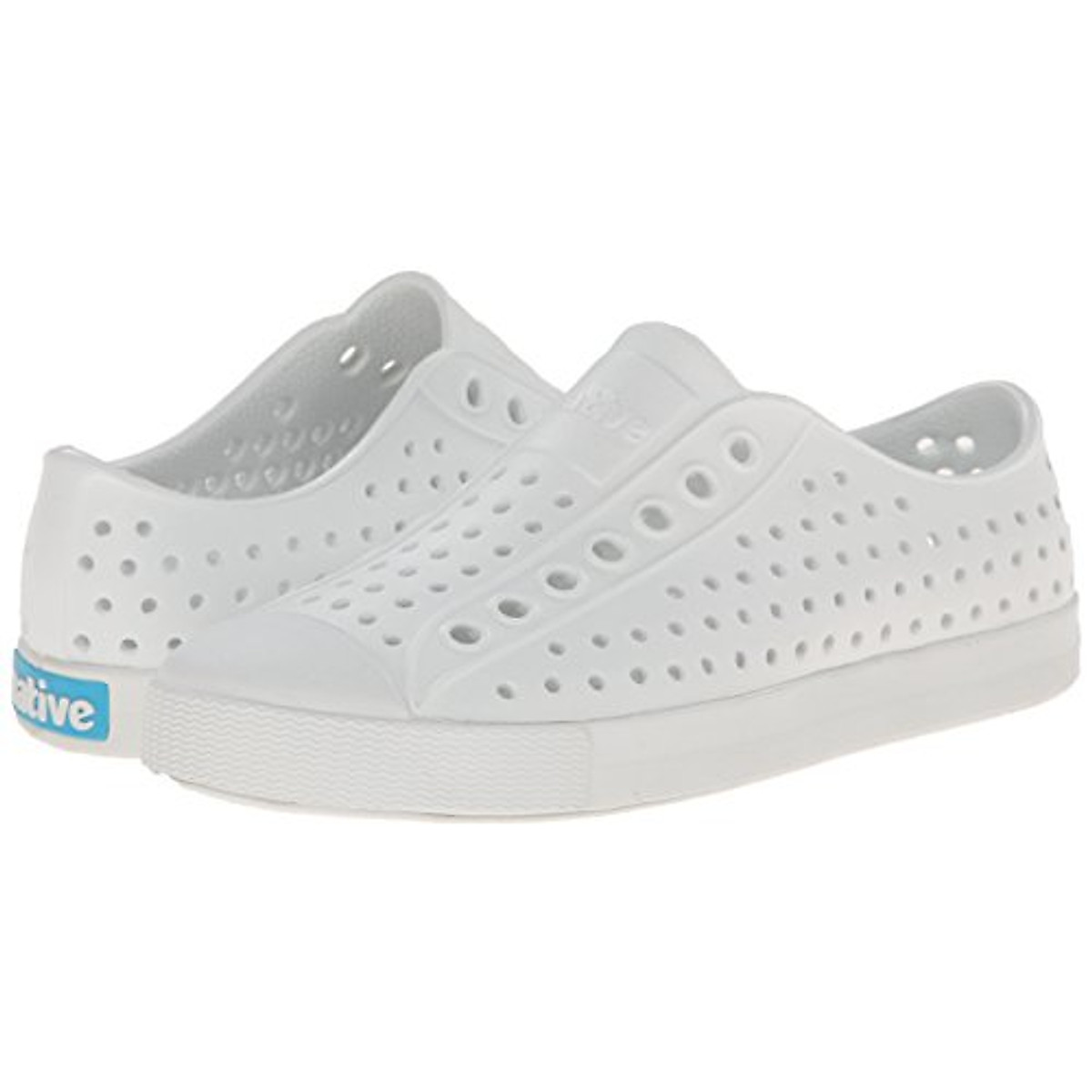 Native Shoes, Jefferson, Lightweight Sneaker for Adults, Shell White/Shell White, 5 M US Women/3 M US Men