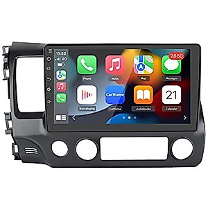2G+32G Car Radio Stereo for Honda Civic 2006-2011 Andriod 11 with Bluetooth GPS Navigation Wireless Apple CarPlay Andriod Auto