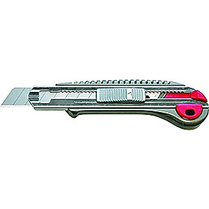 NT Cutter Heavy Duty Aluminum Die-Cast Grip Multi-Blade Cartridge Knife, 1 Knife (L-2000RP), Red.