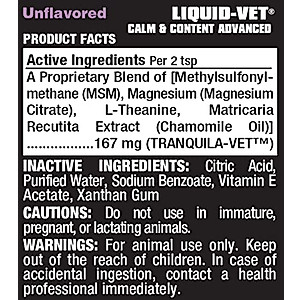 Liquid-Vet by Reliant Health Brands Feline Calm & Content Advanced Formula, 8oz, Unflavored