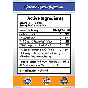 PET SUPPLEMENTS cat Joint Relief - Omega 3 - for Dogs and Cats - Health and Wellness - cat Sardines - 2 Bottle (360 Softgels)