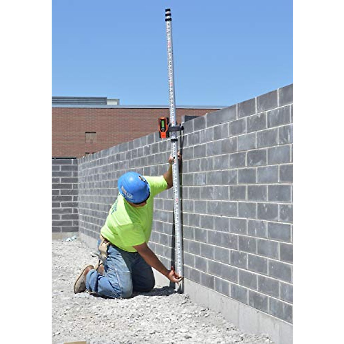 Johnson Level & Tool 40-6715 Two-Sided Laser Detector w/Clamp for Red Beam Rotating Lasers, Red Beam, 1 Laser Detector,Orange