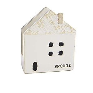 Mud Pie Home Sponge Holder, 4 1/2" x 3 3/4", White
