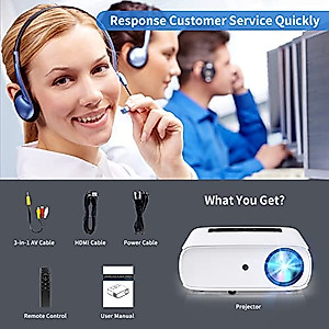 HAPPRUN Projector, 12000L Full HD 1080P Projector with 5G WiFi Bluetooth, 300" Display, Touch Screen, Portable Outdoor Projector Supports 4K & Zoom, Compatible w/Phone/Laptop/TV Stick/PS5