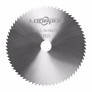 3 Inch HSS Circular Saw Blade 72T for Wood Plastic Metal Cutting with 3/8 Inch Arbor (1Pcs)