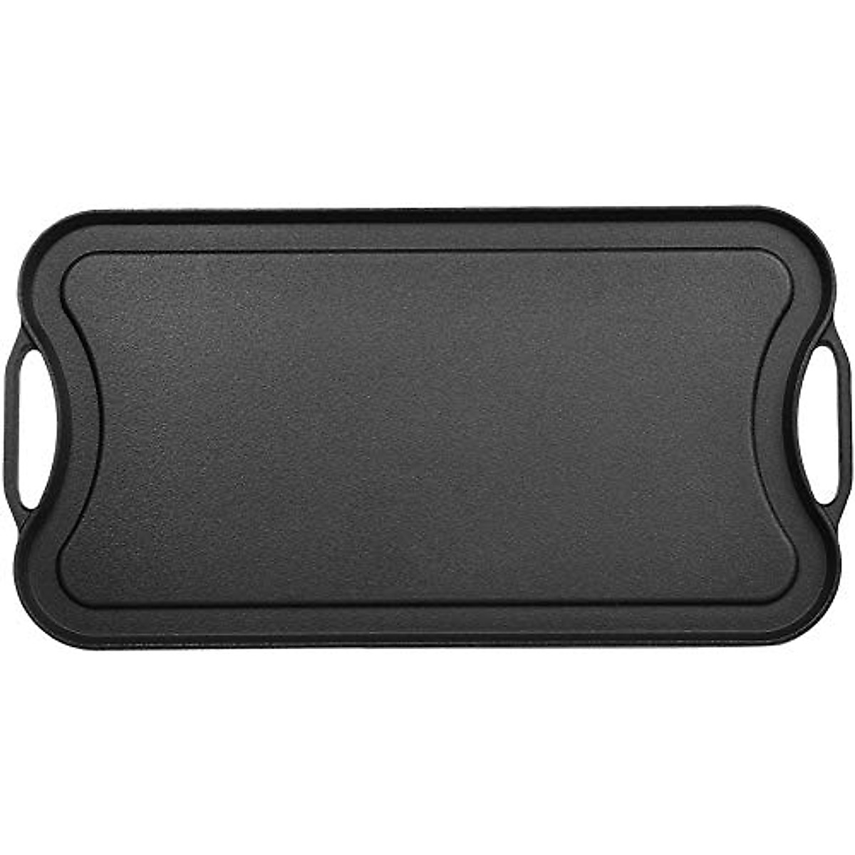 Amazon Basics Pre-Seasoned Cast Iron Reversible Rectangular Grill/Griddle, Black, 20 x 10.39 x 0.98 inch