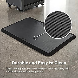 Vari Standing Mat 34x22 (VariDesk) - Anti Fatigue Mat for Standing Desk - Cushioned Standing Desk Mat for Home & Kitchen - Floor Mat for Home, Office & Kitchen - Comfort Standing Desk Pad - Black
