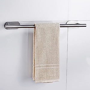Towel Rack Wall-Mounted Stainless Steel Bathroom Towel Shelf Holder Hanger Self Hanging Rail Bathroom Supplies Rod Organiser Rack Shelf