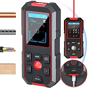 NOYAFA NF-518S Wall Scanner Stud Sensor 3IN1 Stud Detector Beam Detector Laser Rangefinder Digital Level Meter Tape Measure for Metal, Wood, Joists, AC Cord Rechargeable, Voice Annunciation