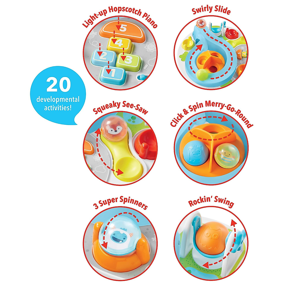 Skip Hop Let's Roll 2-in-1 Baby Activity Table, Explore & More