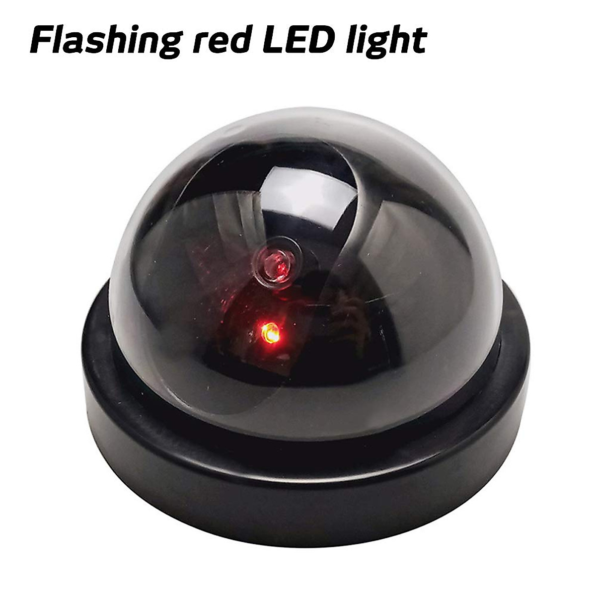 findTop Dummy Camera CCTV Surveillance System with Realistic Simulated LEDs, 2 Pack Fake Hemisphere Security Camera with 5 Pieces Warning Security Alert Sticker Decals