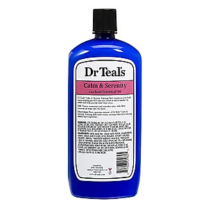 Dr. Teal's Foaming Bath Variety Gift Set (2 Pack, 34oz Ea) - Melatonin Sleep Bath, Calm & Serenity with Rose Essential Oil -Relieve Stress & Promote a Better Nights Sleep - at Home Spa Kit