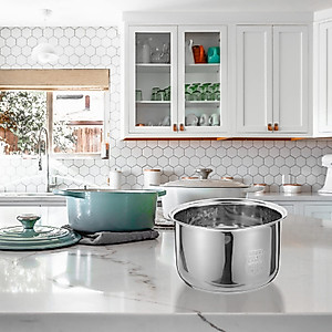 BESTonZON Rice Cooker Liner Pot Inner Pot Replacement Potrice Cooking Pan Stockpot Electric Rice Cooker Pot An Fittings Cooker Liner Container Cooking Pot Thicken Sticky Rice Stainless Steel